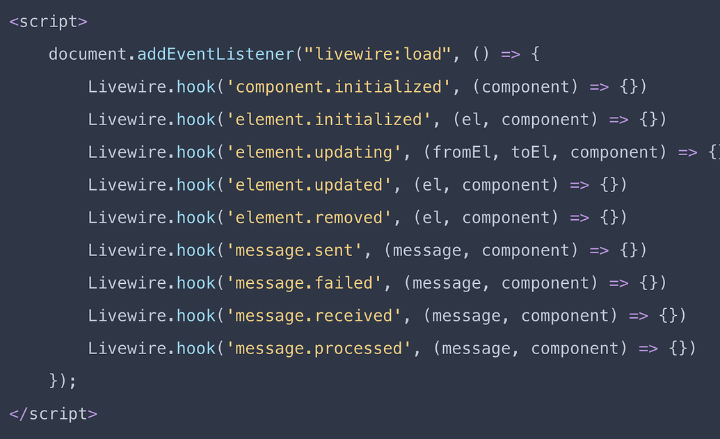 How do these Livewire.hook 's work? - Help - Livewire Forum